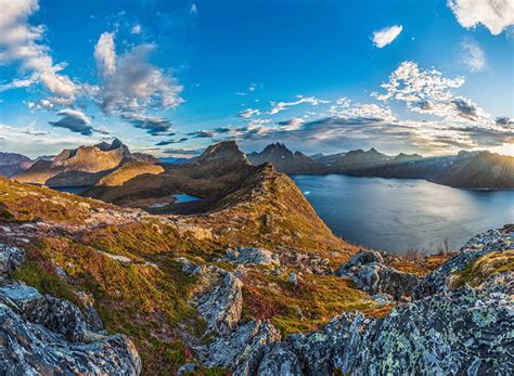 壁紙，挪威，山，湖泊，天空，senja Island，云，大自然，下载，照片