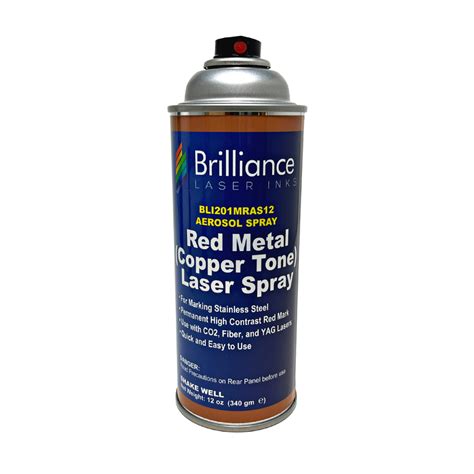12 Oz Bli201 Aerosol Red Copper Tone Laser Ink For Metals Marking Co2 Laser Fiber