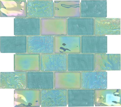 Emerald Green 2 X 3 Glossy And Iridescent Glass Pool Tile — Oasis Tile