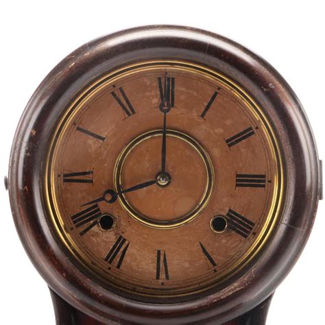 E Ingraham Wooden Parlor Mantel Clock Late 19th Century Ebth