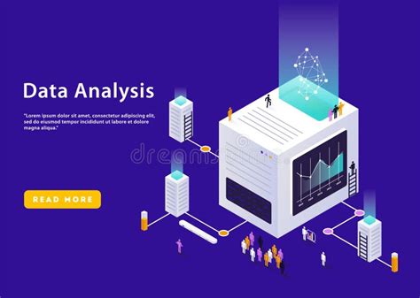 Isometric High Technology Concept Data Center Stock Vector Illustration Of Digital Hosting