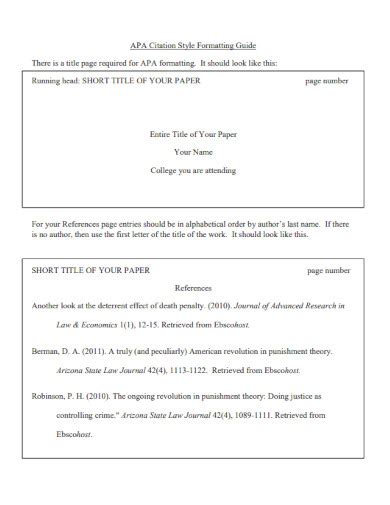 APA Title Page Examples