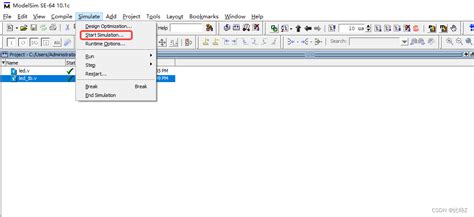Modelsim手动仿真实例 CSDN博客