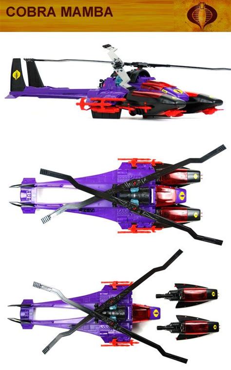 Gi Joe Cobra Mamba Helicopter 1987 Hasbro Gi Joe Arah Cobra Mamba
