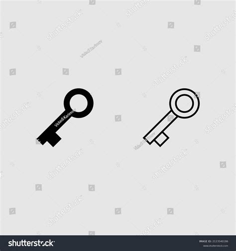 Key Fill Outline Icon Set Isolated Stock Vector Royalty Free Shutterstock