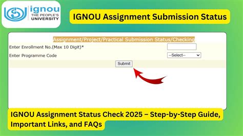 IGNOU Project Status Step By Step Process To Track