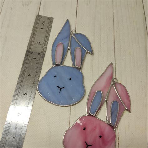 Easter Bunny Stained Glass Bunny Bunny Suncatcher Easter Stained