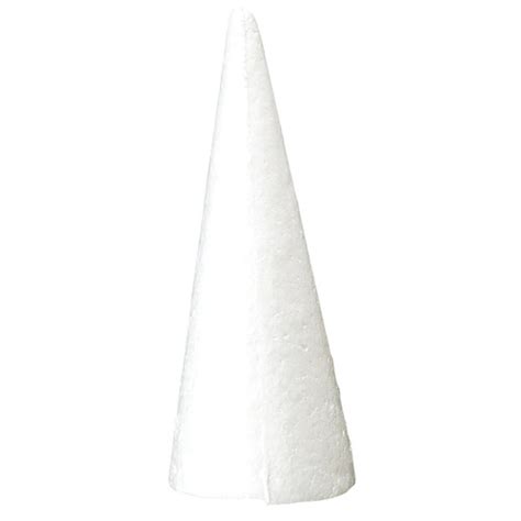 Polystyrene Cone Shape 20cm In Height Ready To Decorate