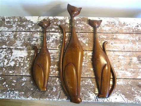 Mid Century Sexton Cat Wall Decor Vintage Art Mid Century Decor Etsy