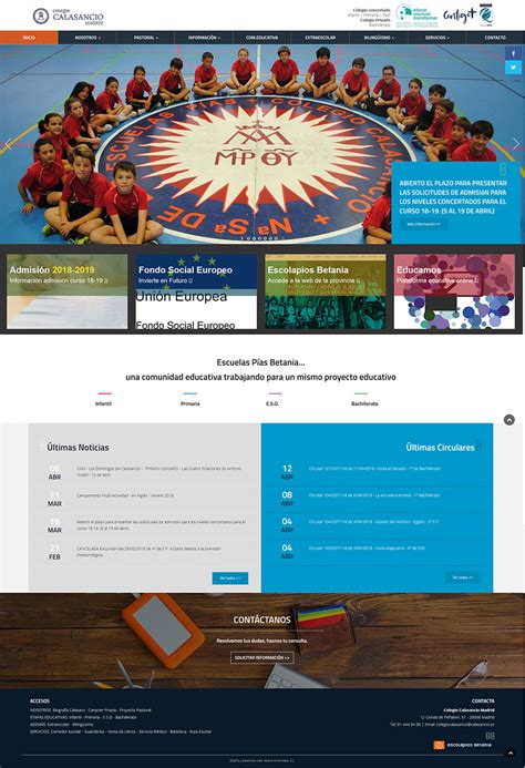 Diseño Página web del Colegio Calasancio de Madrid Aitana