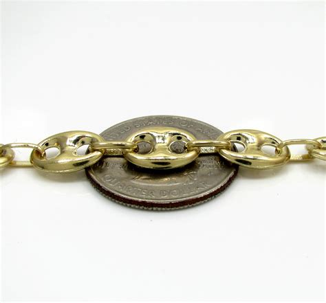Buy 10k Yellow Gold Puffed Gucci Hollow Bracelet 85 Inch 9mm Online At