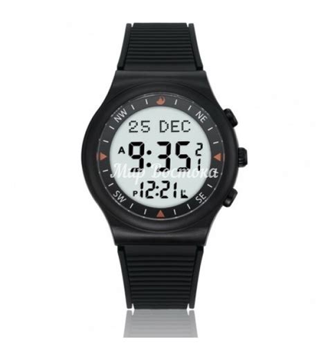 Мусульманские часы с временем намаза Al-Harameen HA-6506 BW Black ...