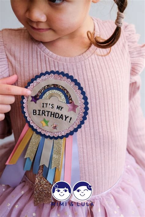 Birthday Rosette Badge Birthday Rainbow Birthday Its My Birthday