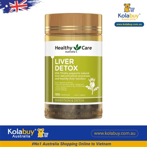 Viên uống bổ gan Healthy Care Liver Detox 100 viên Kolabuy Australia