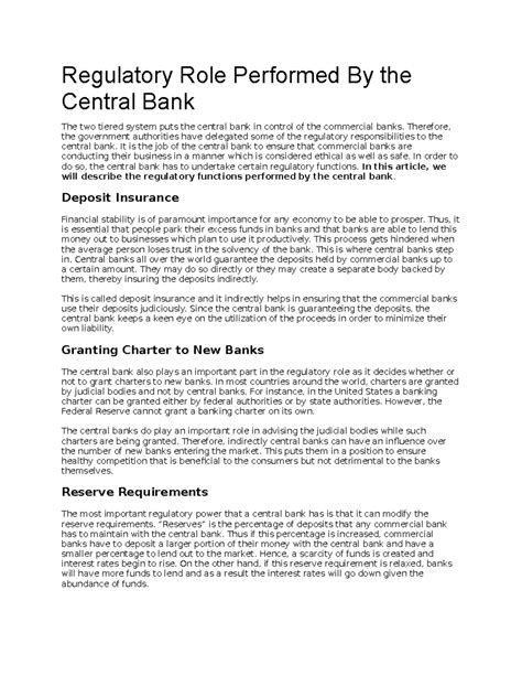 Regulatory Role Of Nrb Reference Regulatory Role Performed By The