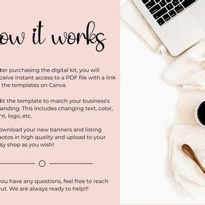 Etsy Shop Kit Aesthetic Order Receipt Banner Templates Etsy Shop