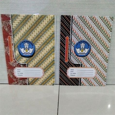 Batik Motif Quarto Book Cover Contains 20 Sheets Shopee Singapore