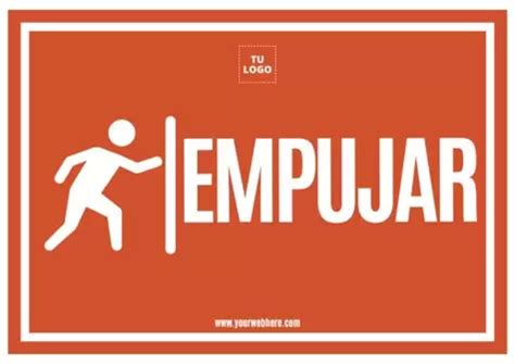 Carteles De Empujar Tirar Para Puertas De Tu Negocio