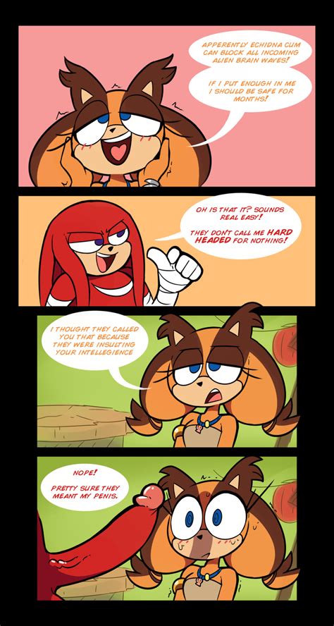 Rule 34 Anthro Badger Balls Bandage Blush Comic Dialogue Duo Echidna