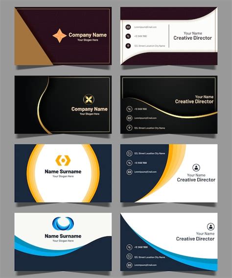 Template Name Card Set Premium Ai Generated Vector