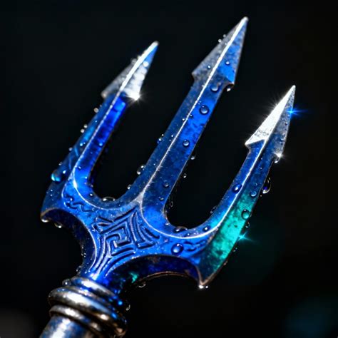 Free Mystic Trident Point Photo Trident Blue Metallic Download At