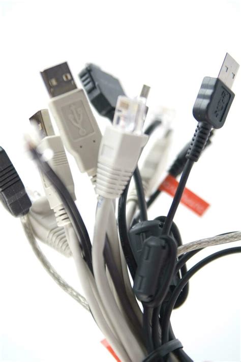 A Hand Holding Several Different Types Of Cables Stock Photo At Vecteezy
