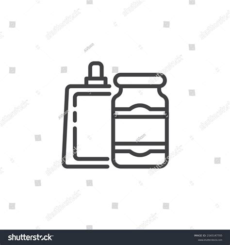 Mayo Jar Line Icon Linear Style Stock Vector Royalty Free 2165147705