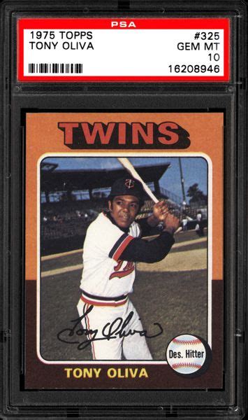 1975 Topps Tony Oliva Psa Cardfacts®