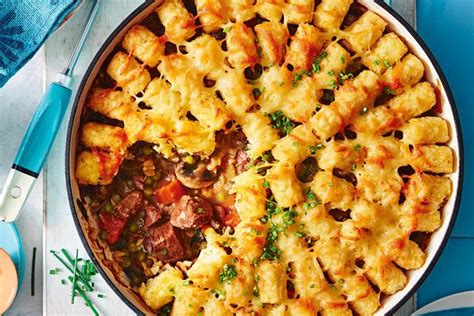 Steak Diane Pie With Potato Gem Topping Recipe