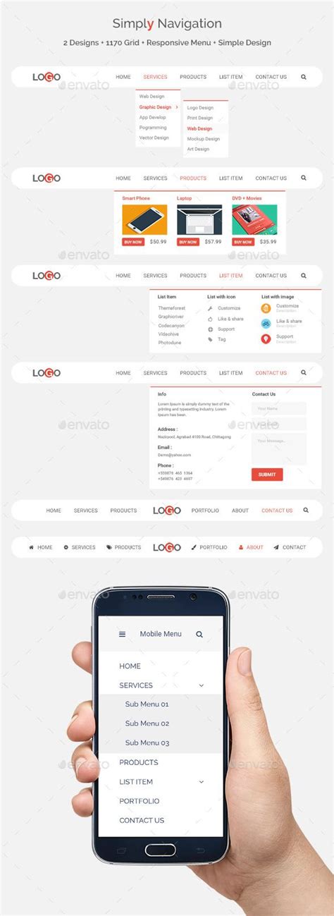 Simply Navigation Website Design Inspiration Layout Logo Design App Website Header Design