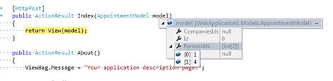 C How To Put Javascript Array Into Mvc Model View Array Stack
