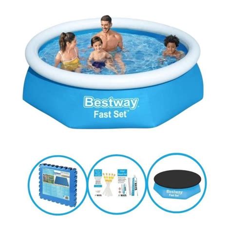 Bestway Piscine Fast Set 244x61 Cm Avec Des Accessoires Cdiscount