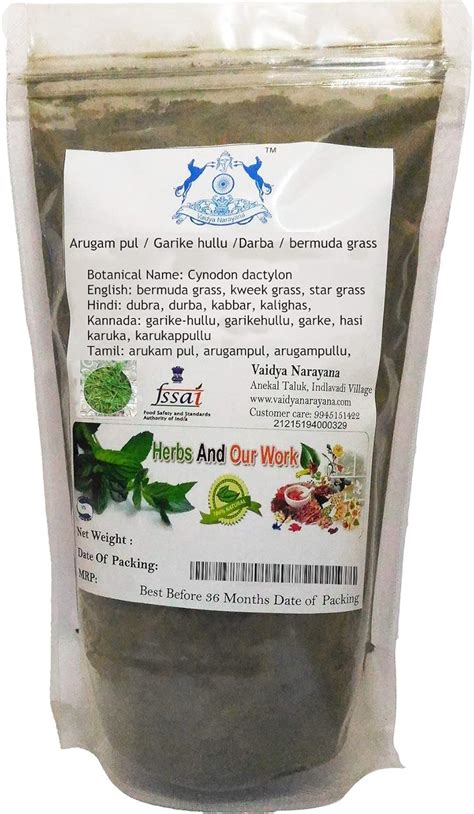 Buy Vaidya Narayana Arugam Pulgarikedarbebermuda Grass 500 Grams