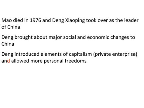 China Under Deng Xiaoping Taineman Square Ppt