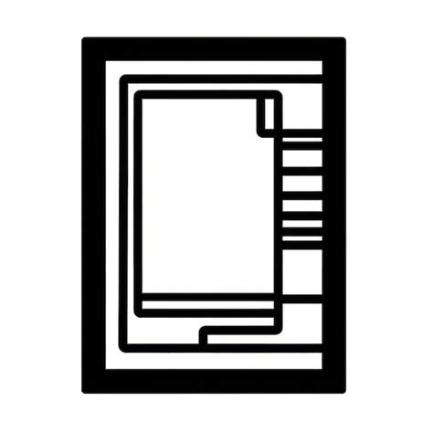 Innovative Page Design Rectangular Window With Line Icon Premium AI