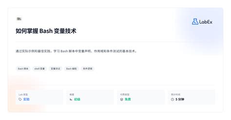 如何掌握 Bash 变量技术 Labex
