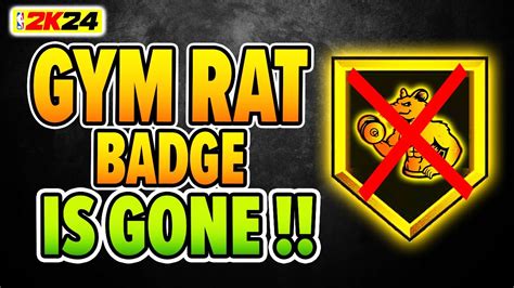 GYM RAT BADGE Is GONE On NBA 2K24 YouTube
