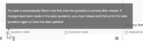 Quotation Date Only Populates After Print Preview Ifs Community