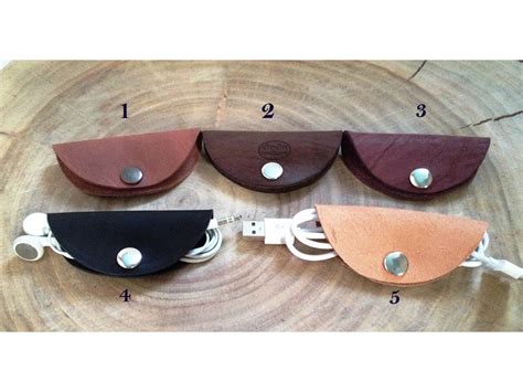 Cord Organizer Leather Usb Cord Organizer Leather Earphone Etsy