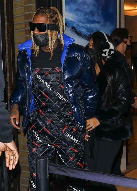 India Royale And Lil Durk Shopping At Louis Vuitton Store In Aspen 12