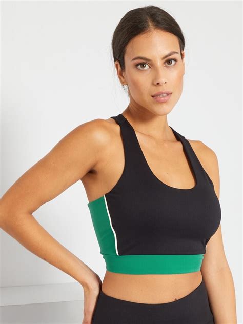 Brassière De Sport Color Block Noir Kiabi 1200€