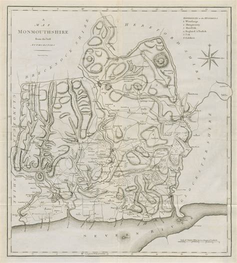 A Map Of Monmouthshire From The Best Authorities County Map Cary 1806