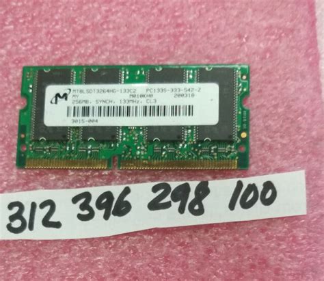 256MB SDRAM PC 133 PC133 SD CL3 16X16 144PIN NON-ECC INTEL MEMORY RAM ...