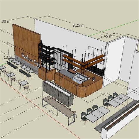 레스토랑 디자인 도면 제작·수정 포트폴리오 크몽