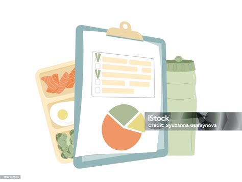 Ilustración De Concepto De Programa De Plan De Dieta Lista De Verificación De Conteo De