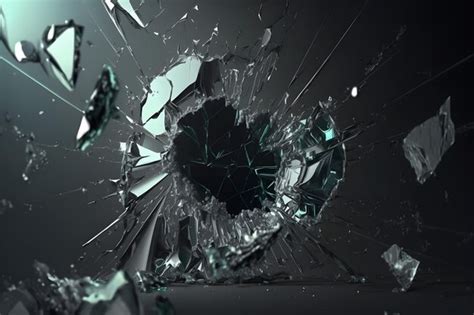 Premium AI Image Abstract Time Freezing Image With Broken Glass