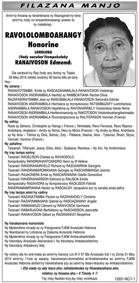 Nécrologie du mai Midi Madagasikara