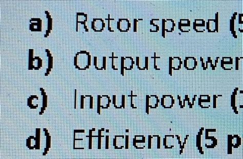 Solved The Rotor Of A 3 Phase 60 Hz 4 Pole Inductionmotor