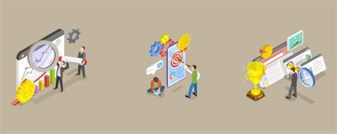 3d Isometric Flat Conceptual Illustration Of Seo Optimization Web Analytics Social Media