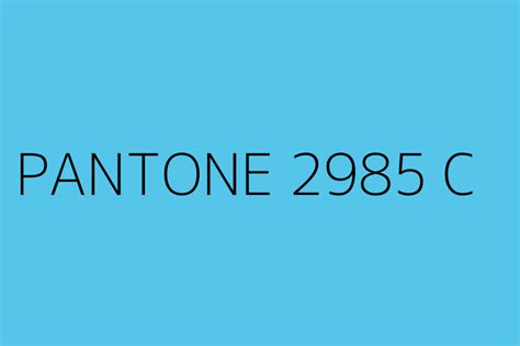 Pantone 2985 C Color Hex Code